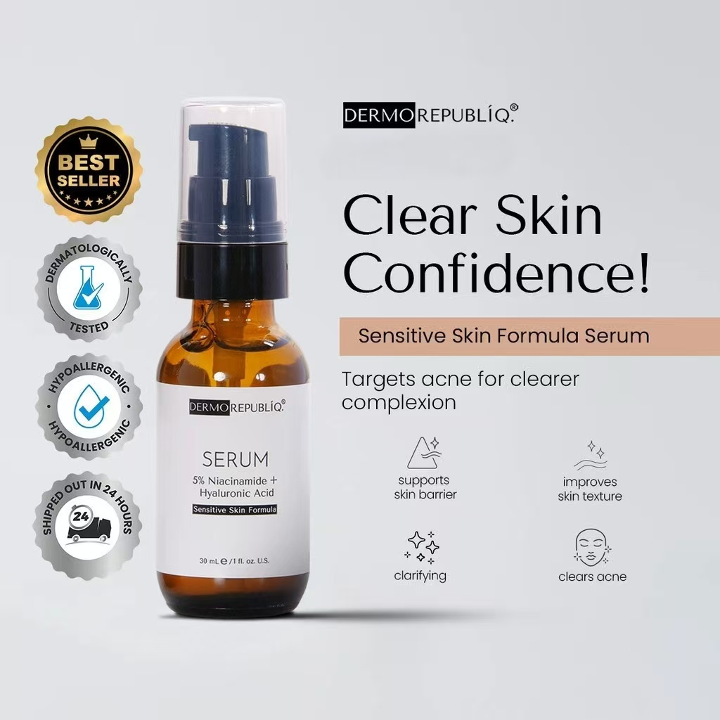 5% Niacinamide Hyaluronic Acid Sensitive Skin Formula Serum - 30 mL ...