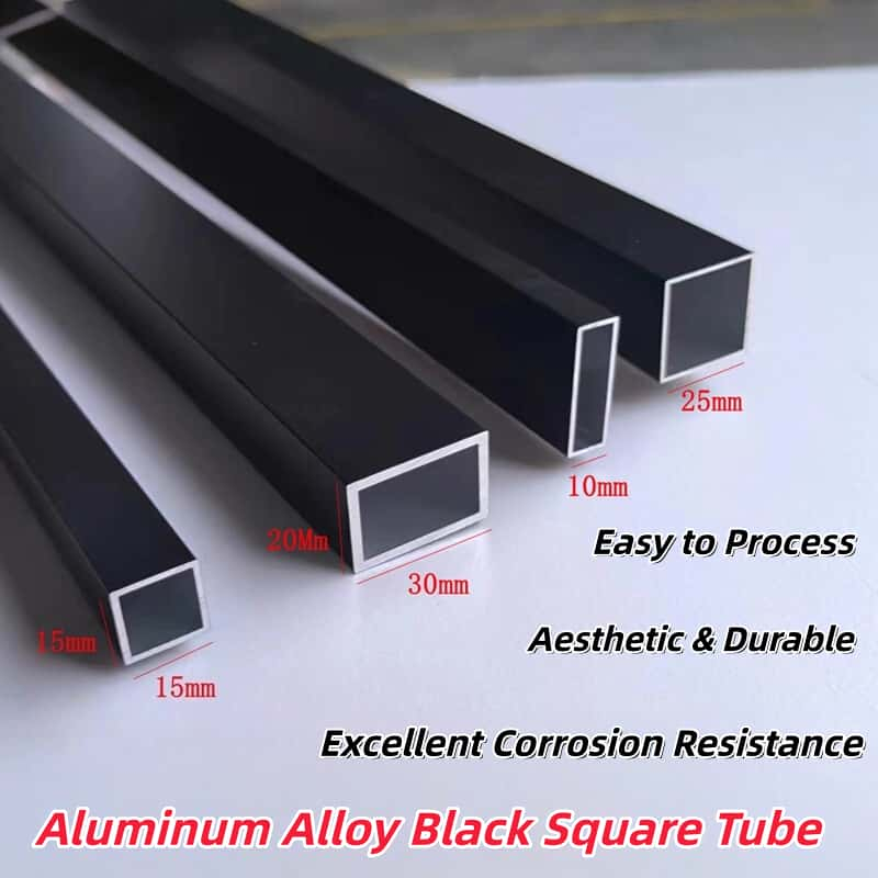 6063 Aluminum Alloy Square Tube Black Anodized Aluminum Square Pipe ...