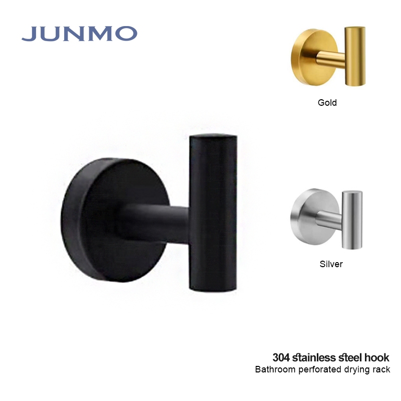 JUNMO 304 Stainless Steel Wall Mounted Drilling Towel Hook | Shopee ...