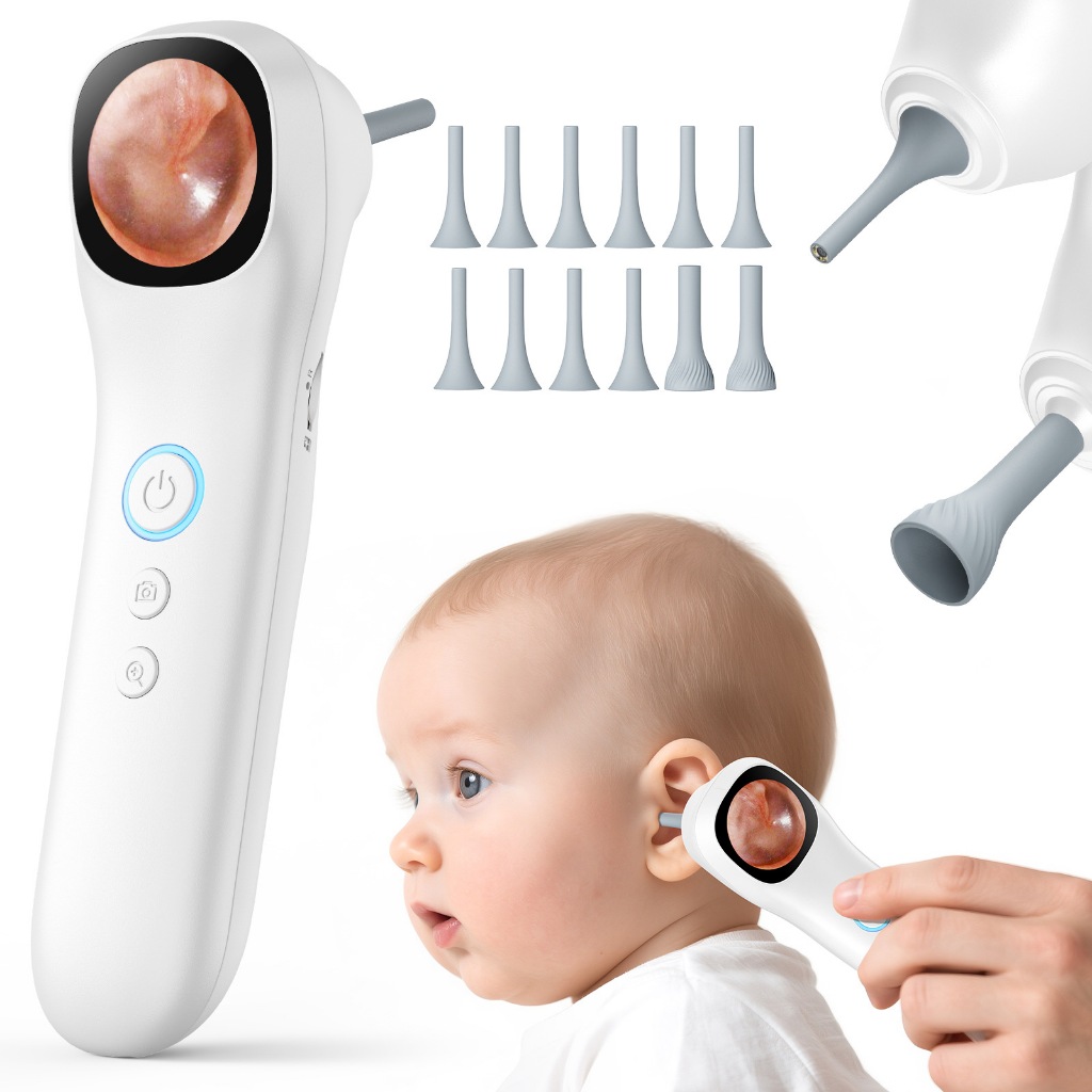 Visual Ear Camera with Screen 1080P HD Wireless Endoscope Take Picture ...