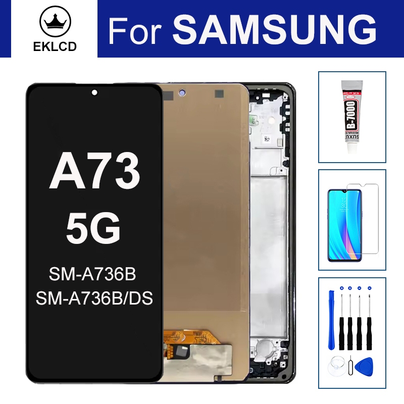 For Samsung Galaxy A73 5G A736 LCD Display SM-A736B A736B/DS Touch Screen Digitizer Assembly ...