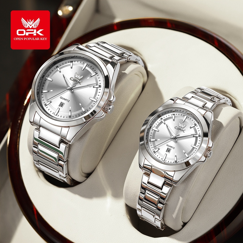 OPK Couple Watch Waterproof Original Quartz Stainless Steel Fashion ...