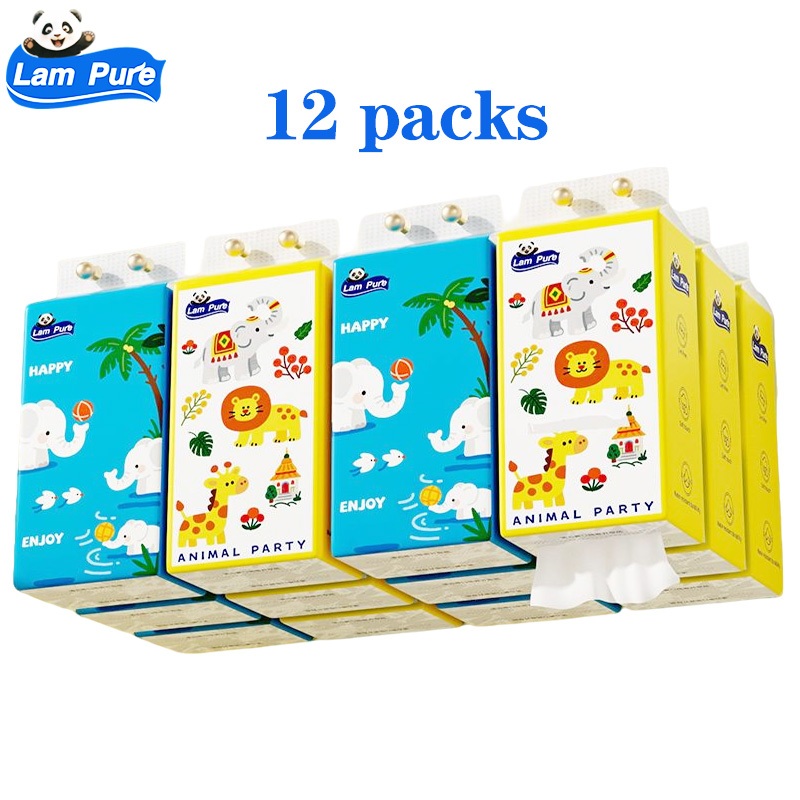 【12 Packs】LamPure Tissue Paper Hanging Tissue Soft Deluxe Comfortable ...