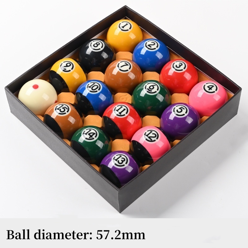 57.2mm Billiard Ball Set 16pcs/box Resin Professional 8/9 Poll Ball ...