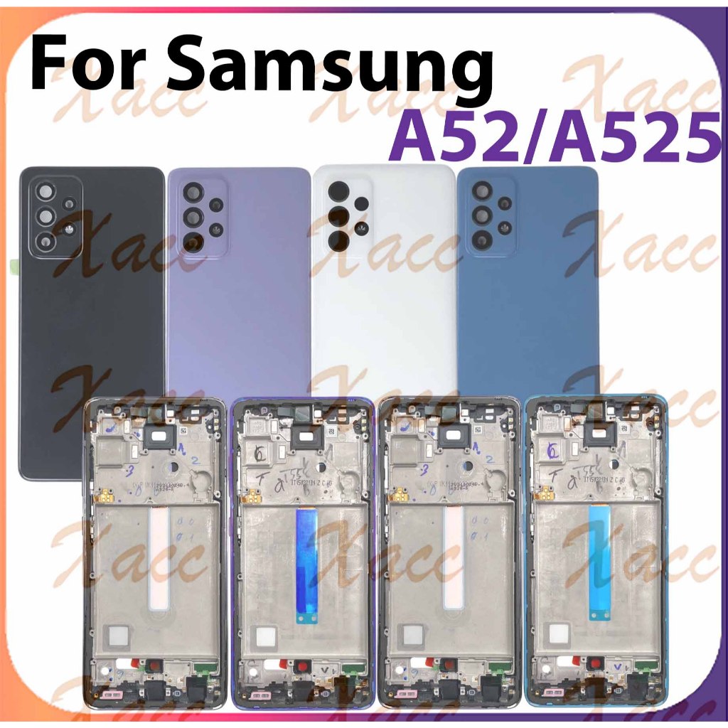 For Samsung Galaxy A52 4G 5G A525 A526 Battery Back Cover Full Set with ...
