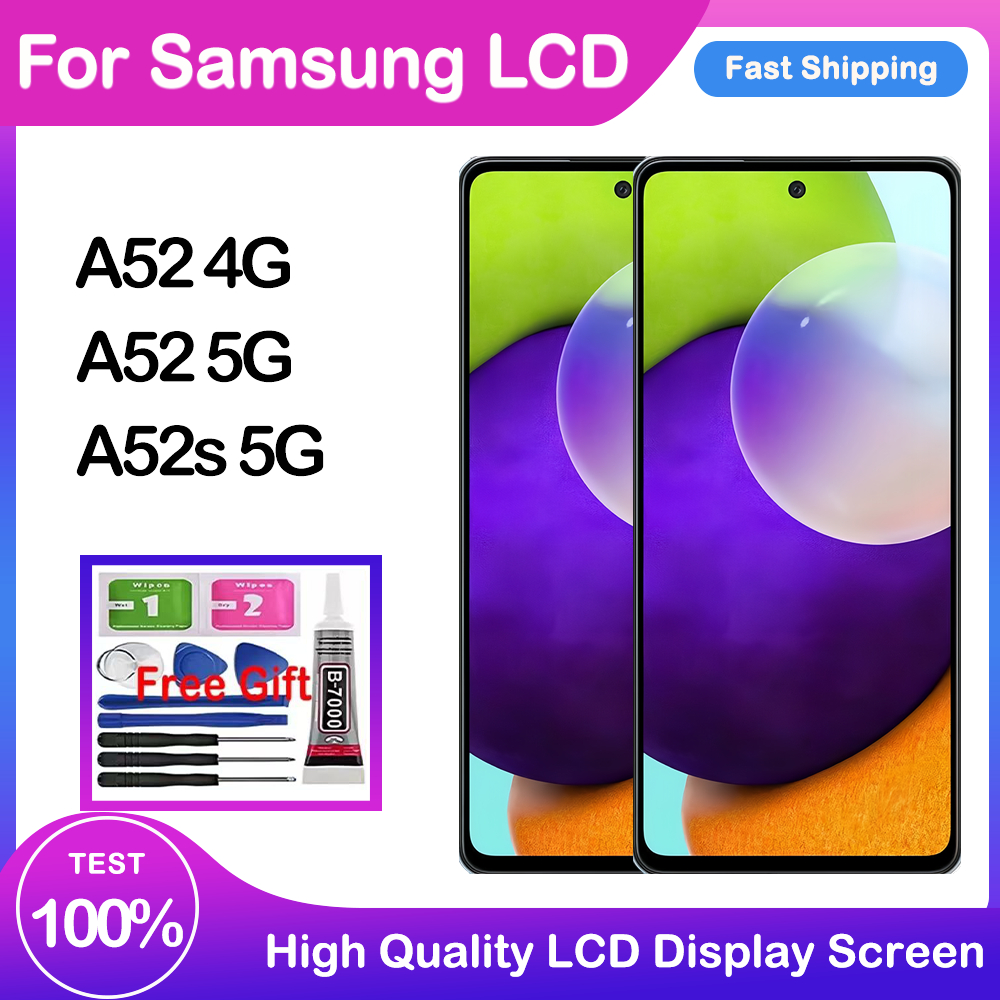 For AMOLED Samsung Galaxy A52 4G 5G A52s 5G LCD Display Touch Screen ...