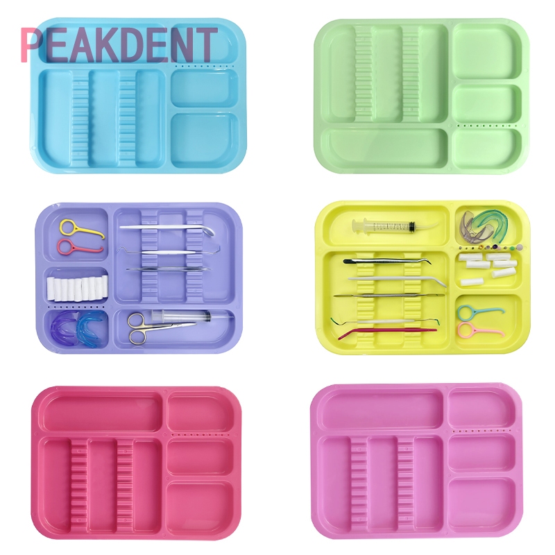 Dental instrument color compartment tray isolation tray storage tray ...