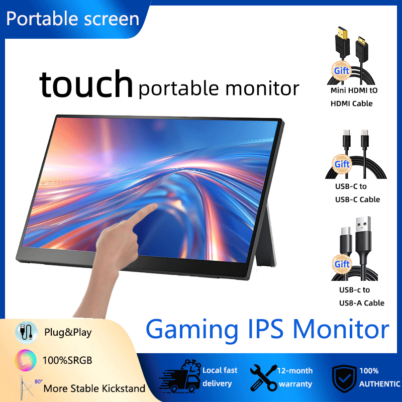 Portable Monitor Touchscreen， for Laptop Extension 1080P Portable ...
