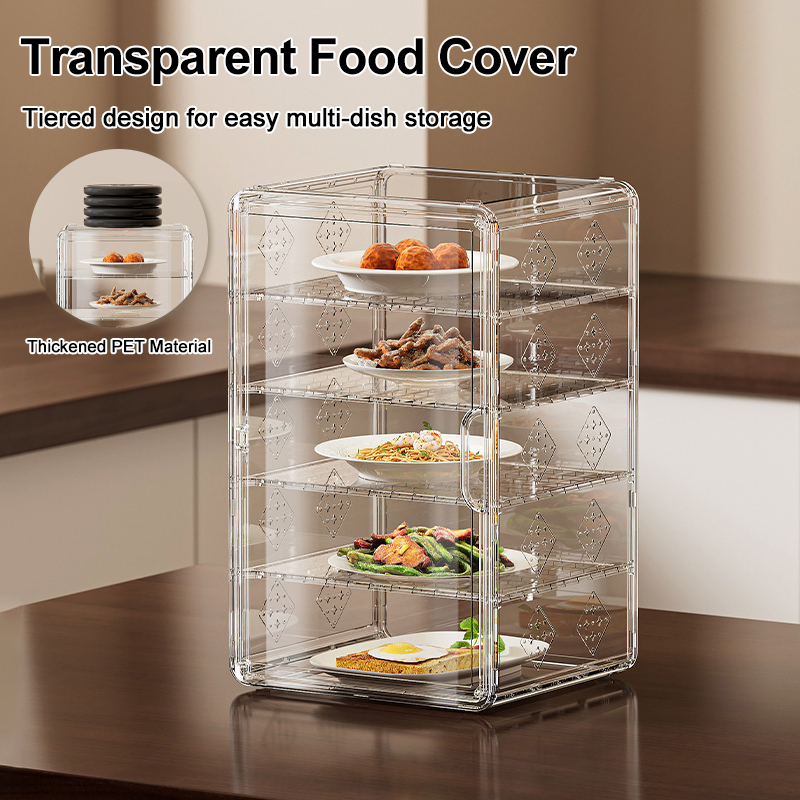 Insulation Dish Cover Food Cover Plastic Storage Cabinet With Dust ...