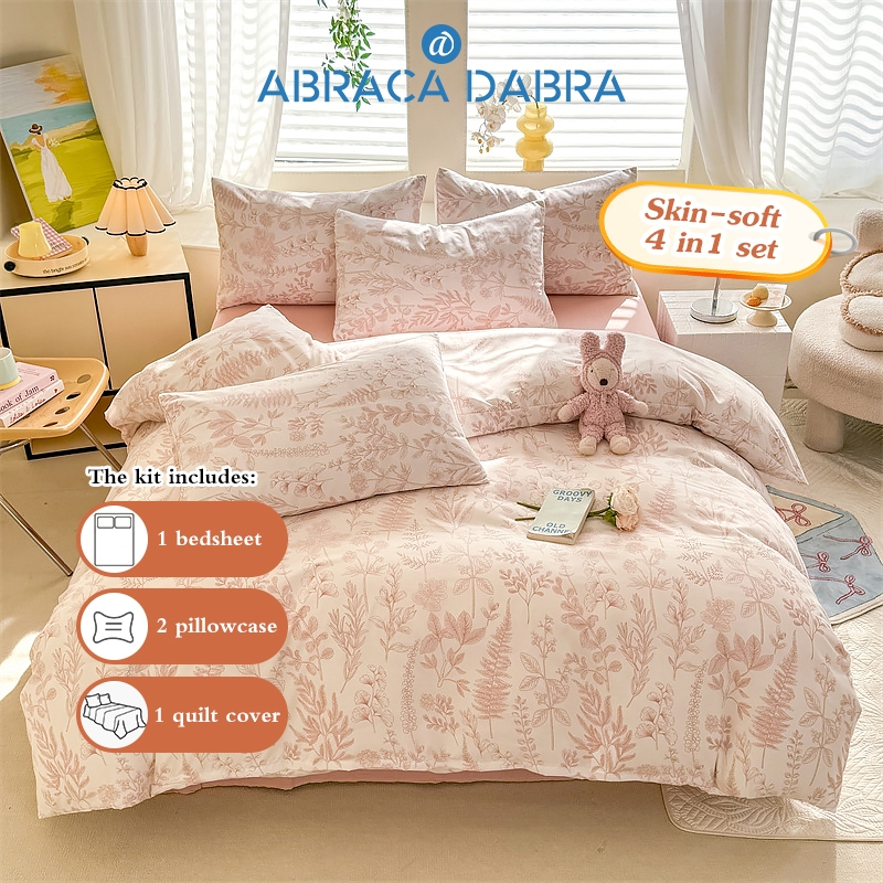 Abraca Dabra 2023 New 4 In 1 Fitted Bedsheet & Quilt Cover Set with ...