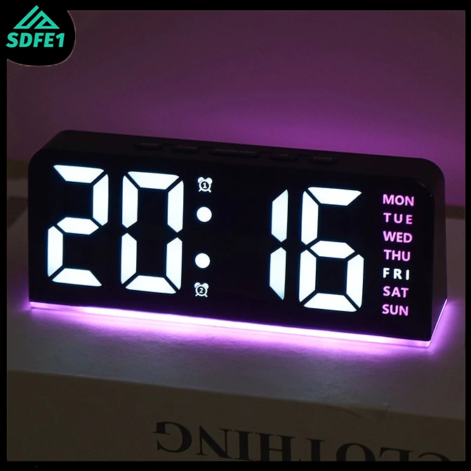 LED Electronic Alarm Clock Night Light Electronic Table clocks ...