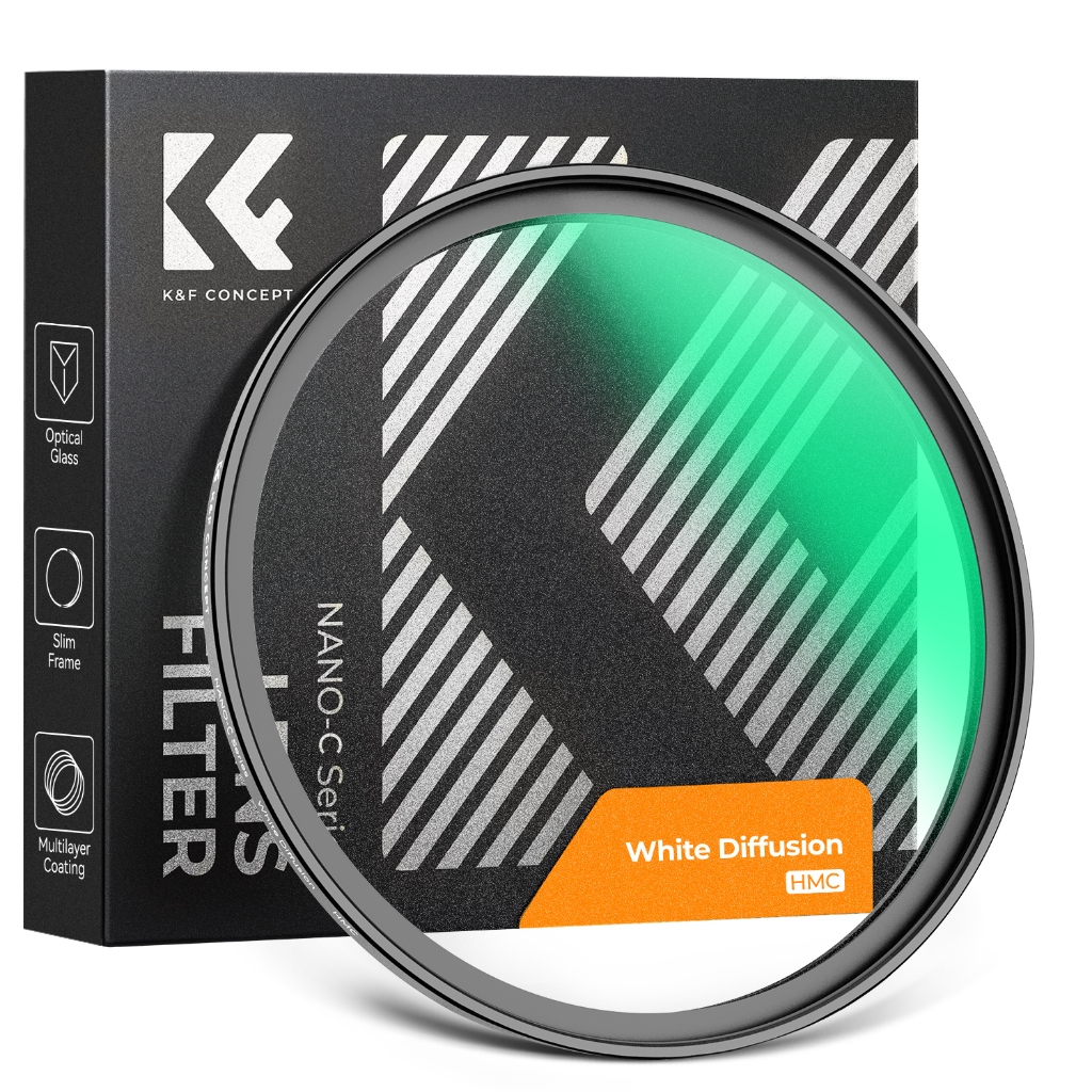 K&F Concept 49mm-82mm White Pro Mist Filter Cinematic Effect Filter for ...