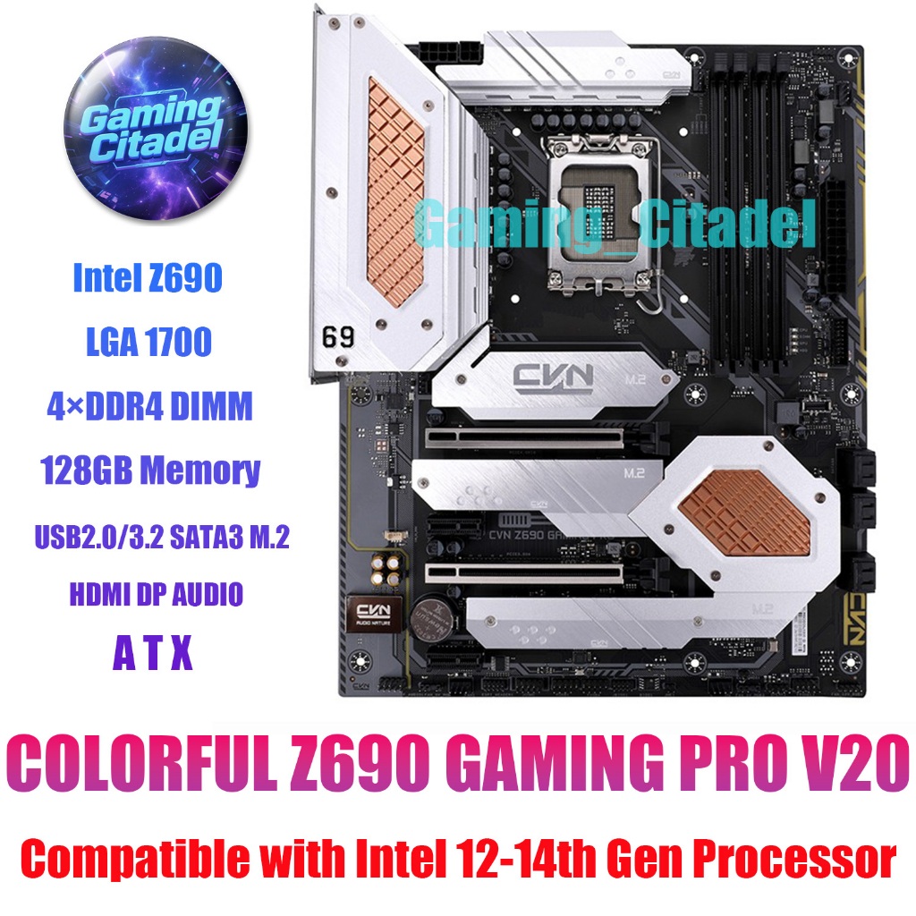 Used COLORFUL Z690 GAMING PRO V20 DDR4 ATX Motherboard LGA 1700 ...