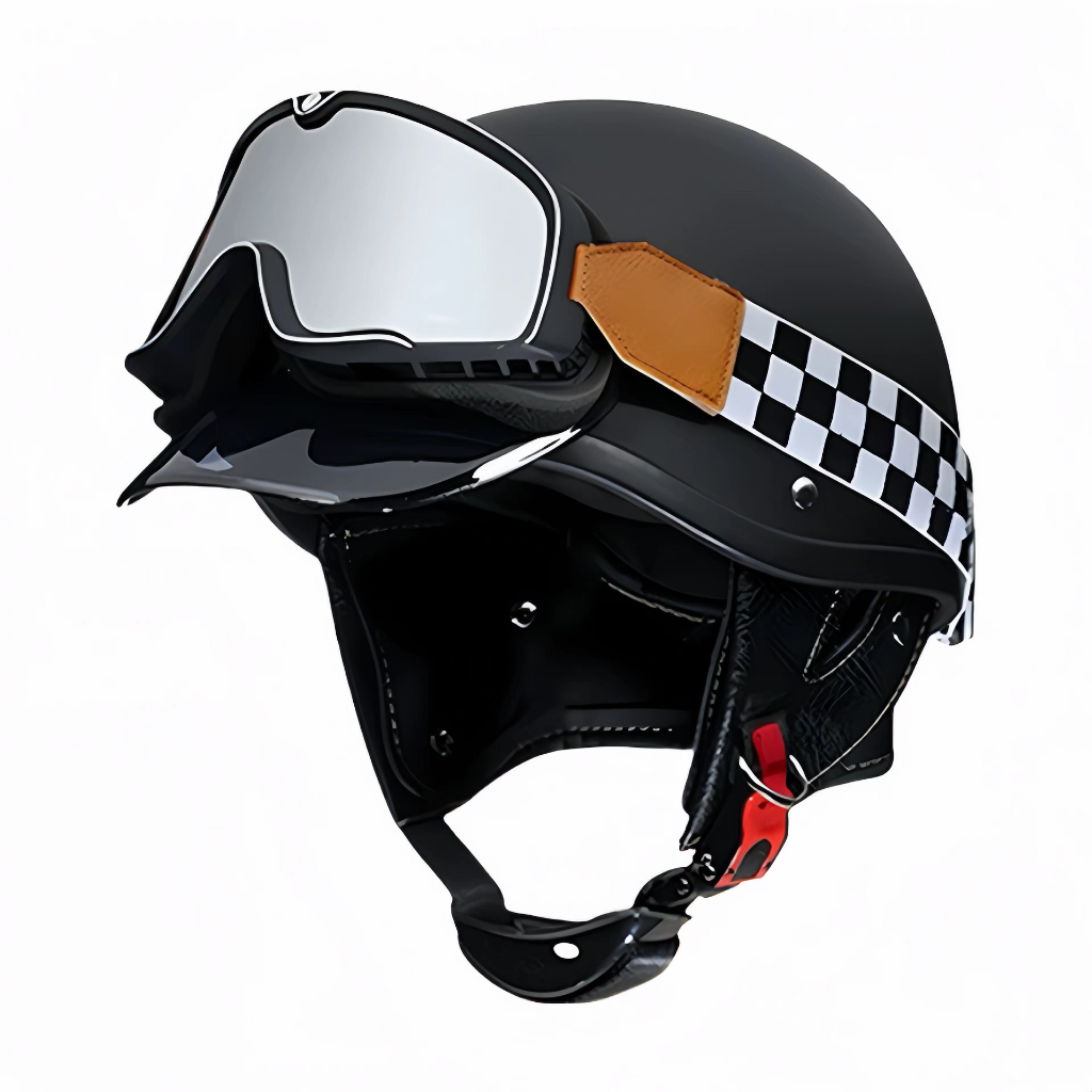 Motorcycle Helmet Men Retro Harley Half Helmet Old-fashioned Helmet ...