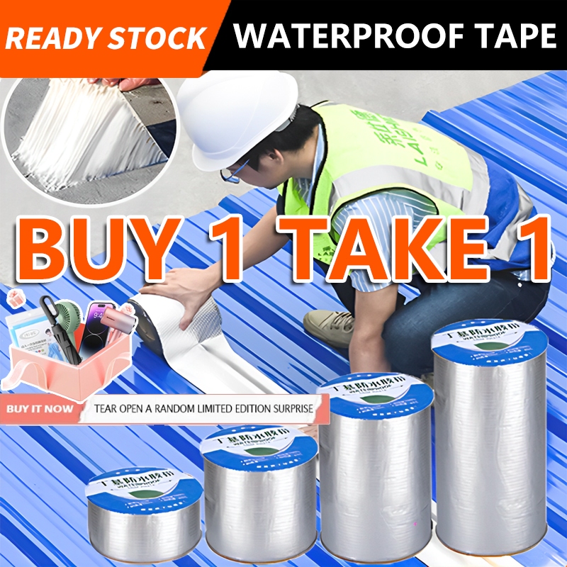 BUY 1 TAKE 1 Aluminum Foil Tape Waterproof Tape Super Fix Repair Wall ...
