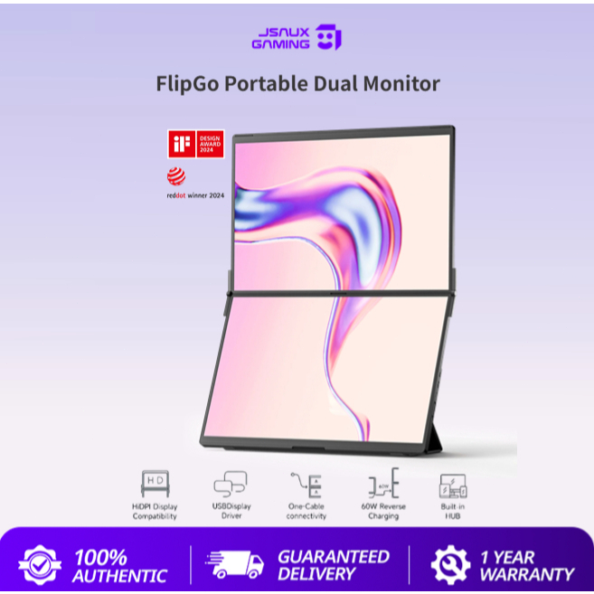 JSAUX FlipGo Portable Dual Monitor Expandable Display Suitable for ...