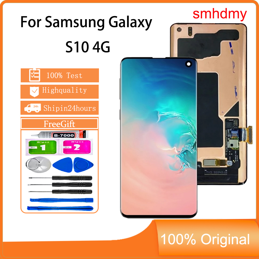 smhdmy Ori AMOLED Display For Samsung Galaxy S10 4G LCD Touch Screen ...
