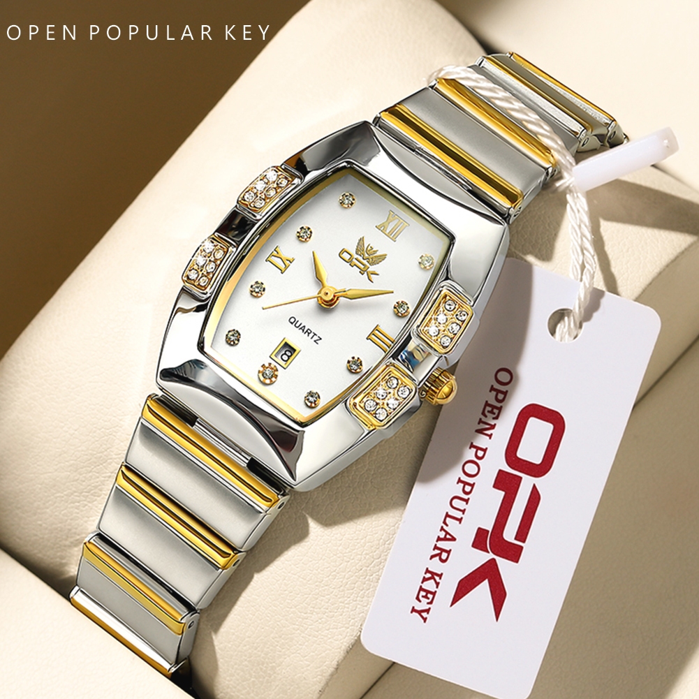 OPK Watch For Women Waterproof Original Quartz Calendar Fashion Silver ...