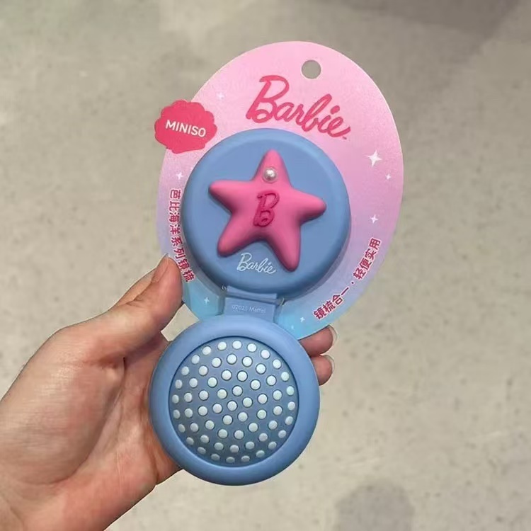 Miniso & Barbie foldable mirror and comb | Shopee Philippines