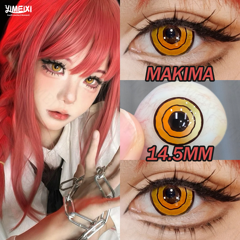 MAKIMA Cosplay Contact lenses Chainsaw Man Golden ring Contact Lenses ...