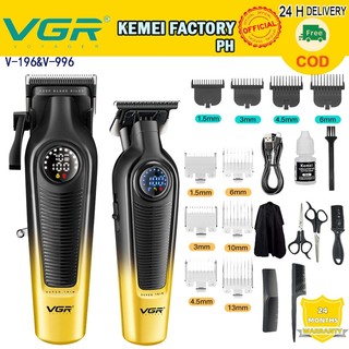 VGR V-996&V-196 SET Men's Professional Hair Clipper with DLC Blades ...