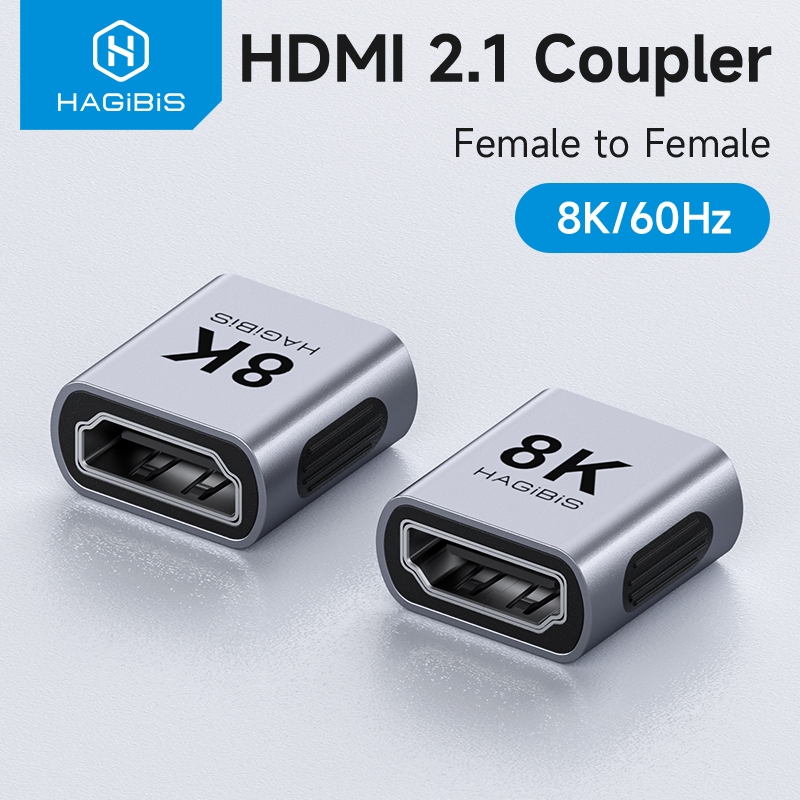 Hagibis HDMI Coupler 8K HDMI 2.1 Female to Female Connector Extension ...