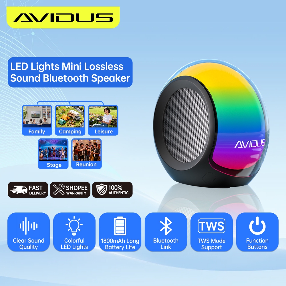 AVIDUS X20 MINI Bluetooth Speaker 1800mAh Connect To Phone With LED ...