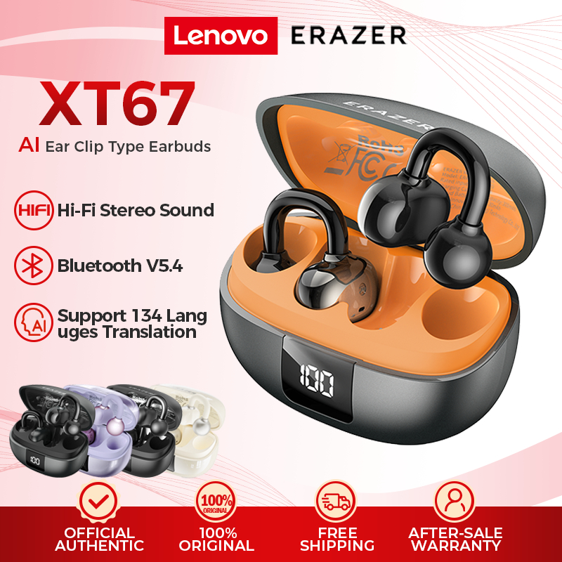 Lenovo ERAZER XT67 Al Real-Time Translation Wireless Earbuds TWS Ear ...
