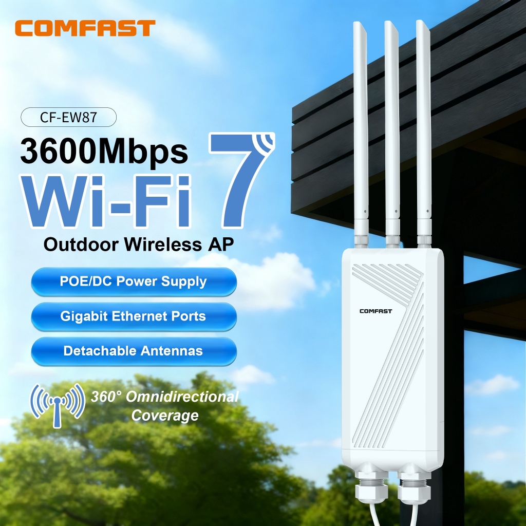 Comfast WiFi7 Outdoor Antennas BE3600 Wireless AP Dual Band 2.4+5.8G ...