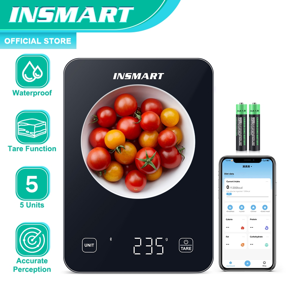 INSMART Digital Kitchen Scale 0.1g Accuracy Coffee Scale Liquid ...
