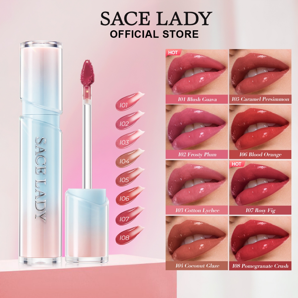 SACE LADY Juicy You Long Lasting Lip Gloss High Pigment Smooth Lipstick ...