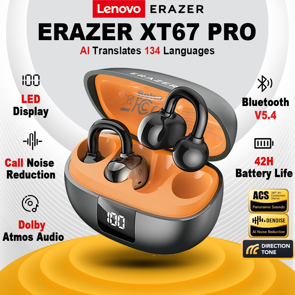 [Upgraded] Lenovo ERAZER XT67 PRO 360° Dolby Atmos Audio Wireless ...