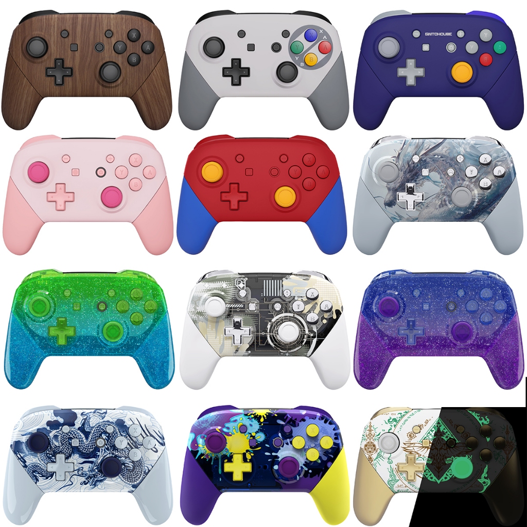 Faceplate Backplate Handles for Nintendo Switch Pro Controller, DIY ...