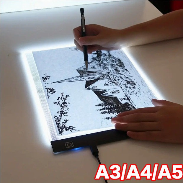 Drawing Board A3 A4 A5 LED Light Pad Brightness Adjustable Tracing ...