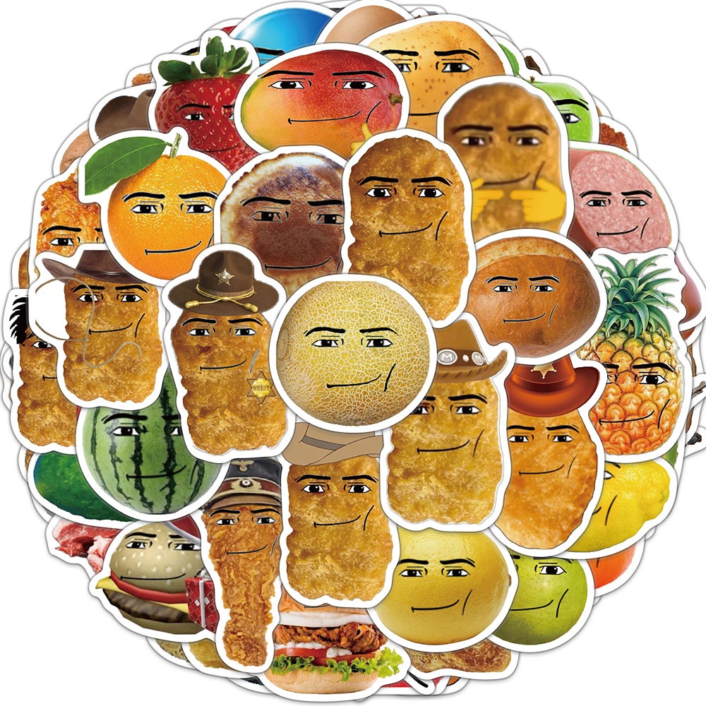 58PCS Roblox Meme Stickers Waterproof Chicken Nugget Decals for Gaming ...