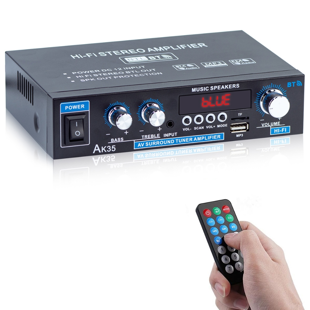 LAFVIN AK35 Bluetooth 5.0 Stereo Amplifier, 2.0 Channel Mini Audio ...