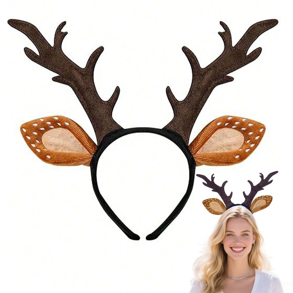 Cute Deer Horn Headband,Reindeer Antler Ears Costume Accessory For ...