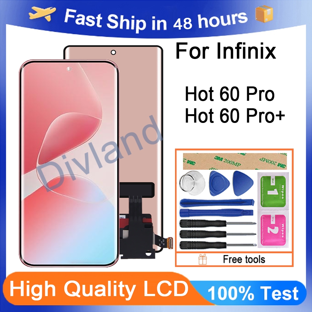 AMOLED TFT For Infinix Hot 60 Pro 4G Hot 60 Pro+ Plus 4G LCD Display Touch Screen Replacement ...