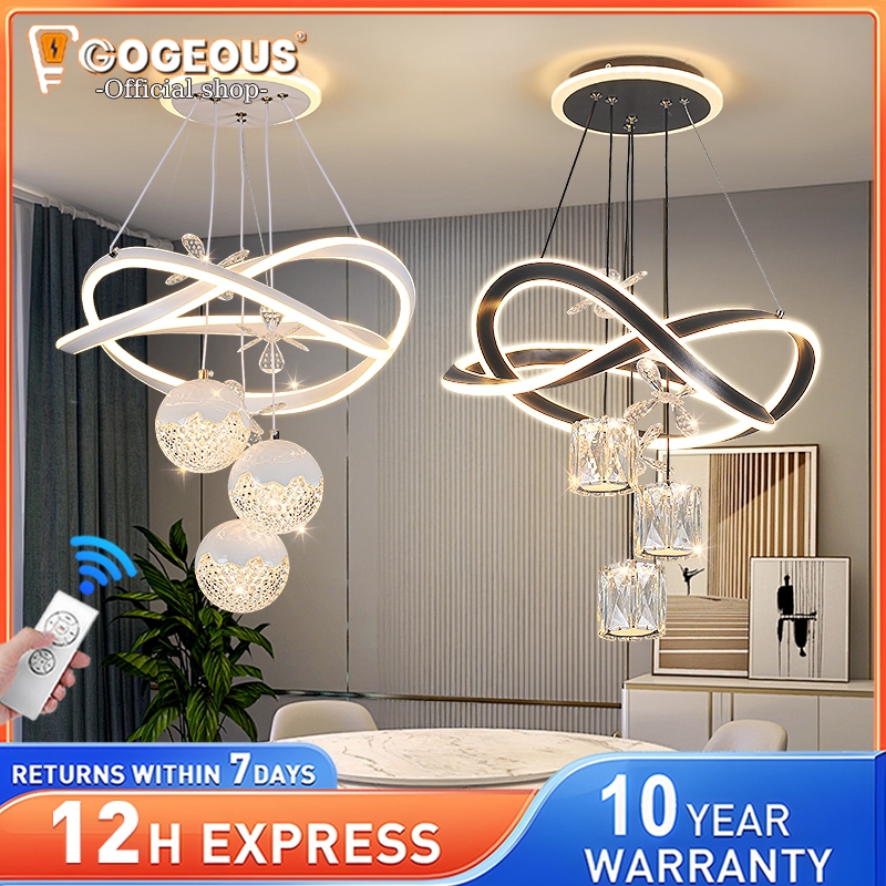 GOGEOUS 80W chandelier ceiling light sala modern design 100cm height ...