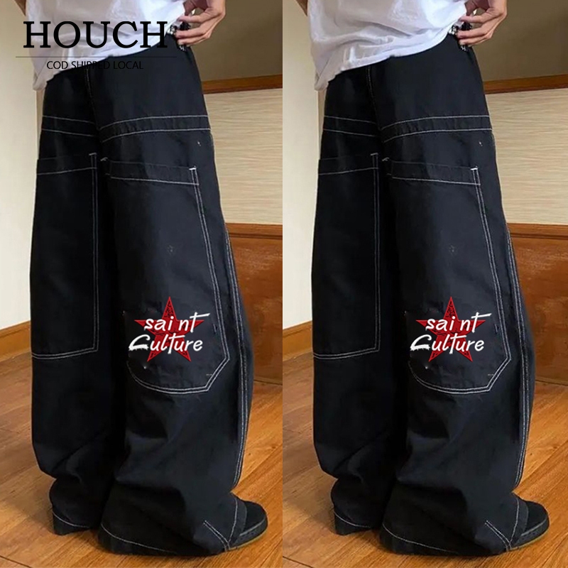 Houch Ready to ship COD Y2K Jeans Streetwear Big Pocket Oversized Pants ...