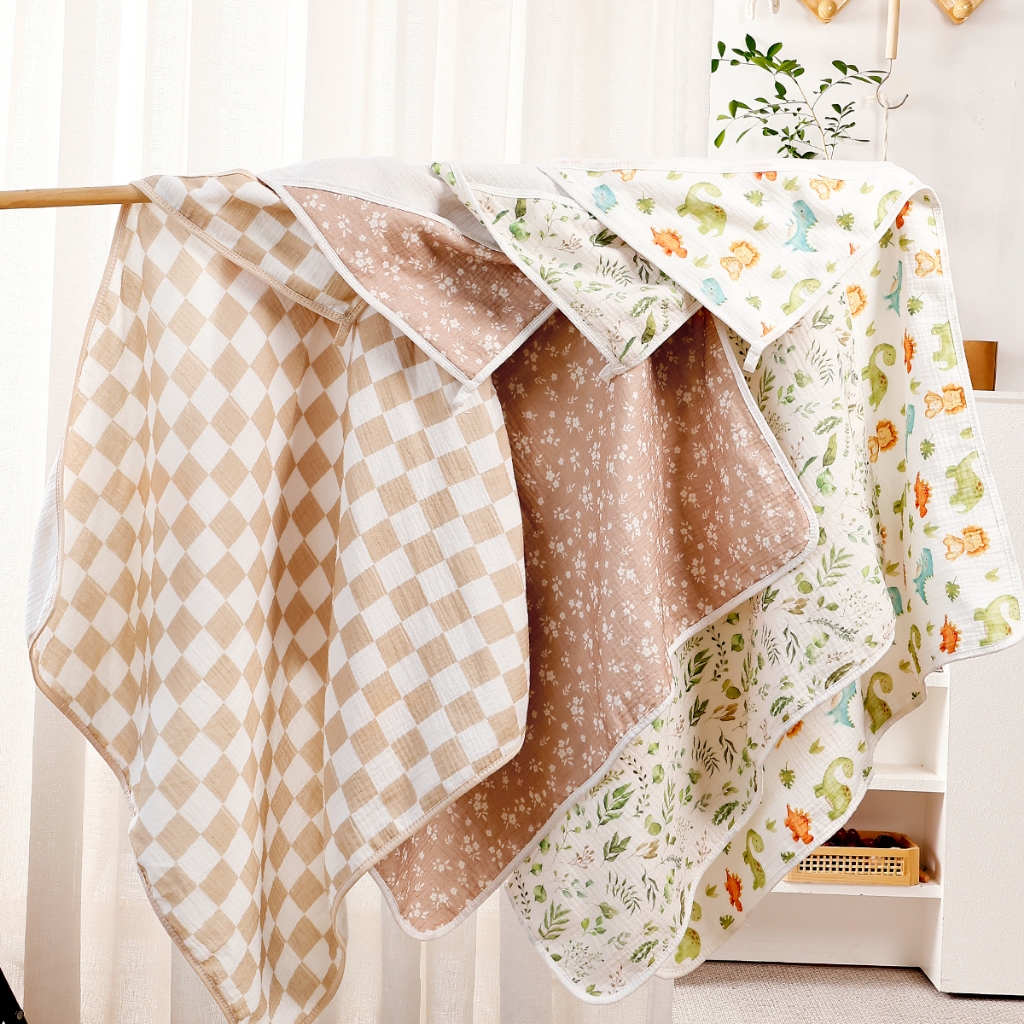 Baby Bath Towels, 100% Muslin Cotton Hooded Baby Towels for Newborn ...