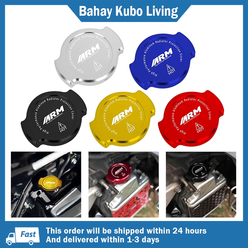 Motorcycle ARM Radiator Cap Cover Universal Full CNC Aluminum With ...