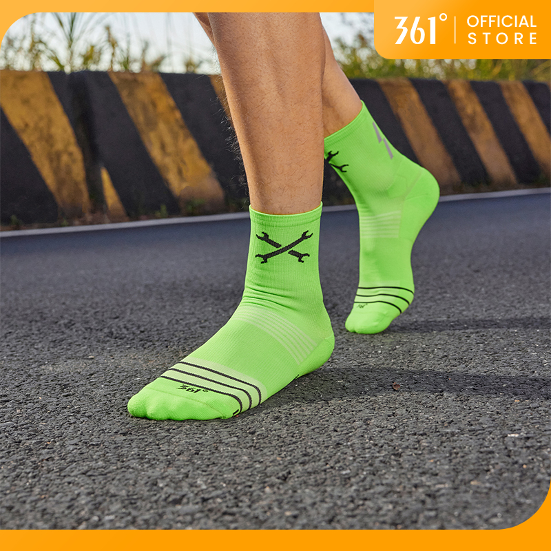 361 Degrees Flame Socks Men's Professional Running Socks Wear-resistant ...