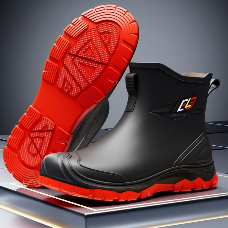 Men's Rain Boots Non-slip Waterproof Fashion Rain Boots Kitchen Work ...