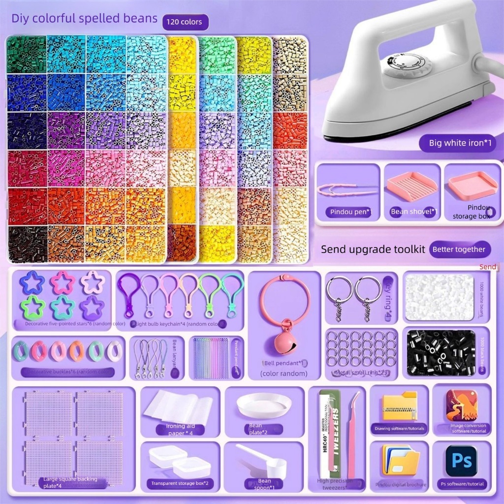 Perler Beads Full Set Material Package 2.6mm Particles Homemade ...