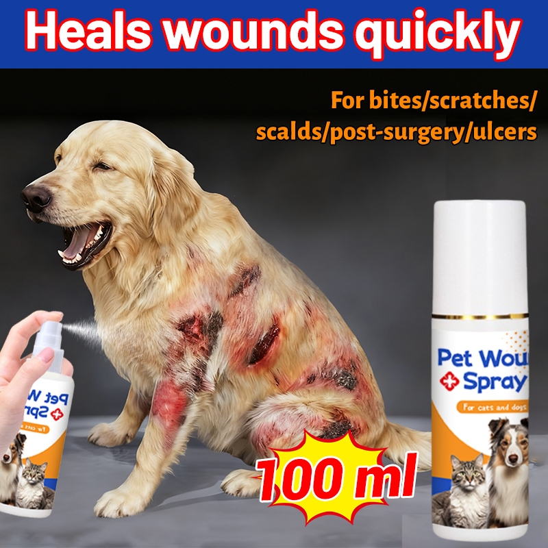 Heals wounds quickly FT Pet Wound Spray for Dogs 100ml Pet wound spray ...