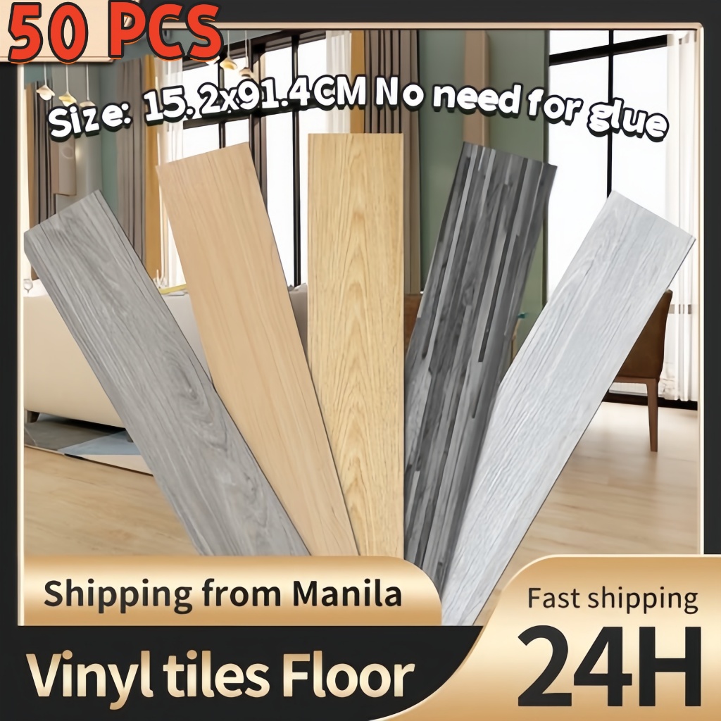 50PCS vinyl tile flooring self adhesiv PVC tiles Floor stickers Wood ...