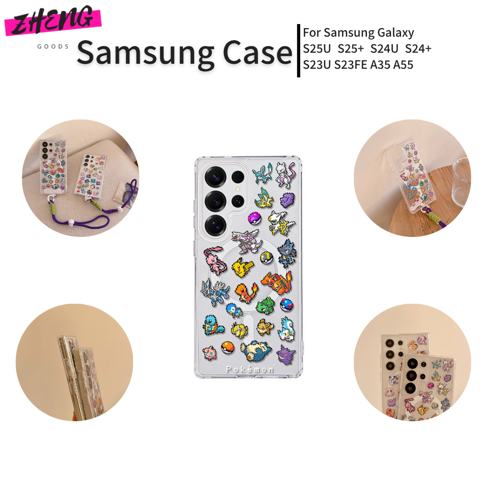 Pokemon Snorlax For Samsung S25U S25+ Magnetic Phone Cover Pixel Ditto ...