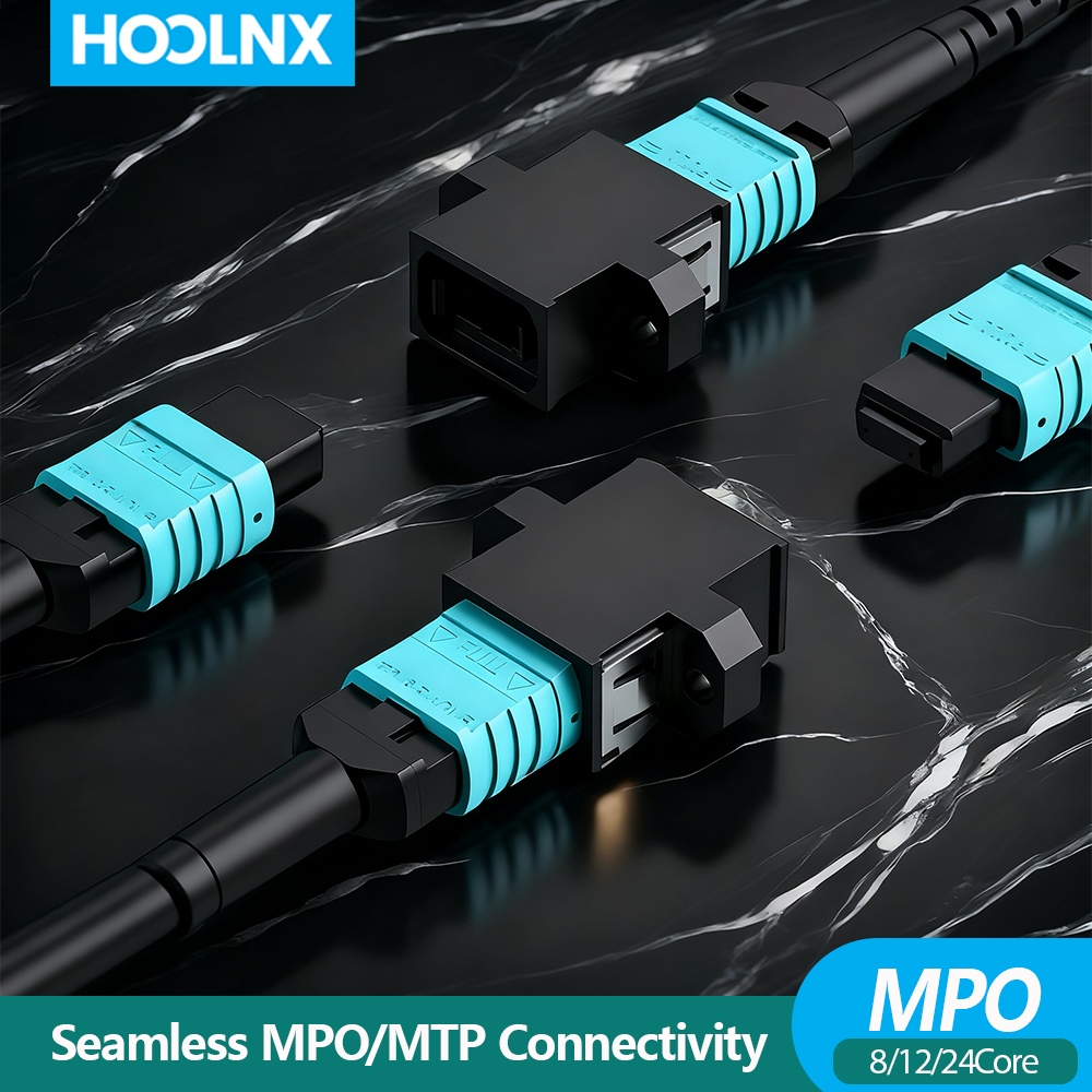 HOOLNX MTP/MPO Fiber Adapter Coupler, Single Mode & OM3/OM4 Multimode ...