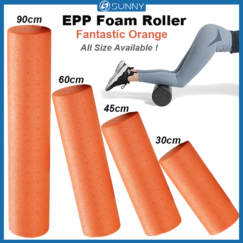 SunnyFit Foam Roller EPP Yoga Roller Orange 90CM Deep Tissue Massage ...